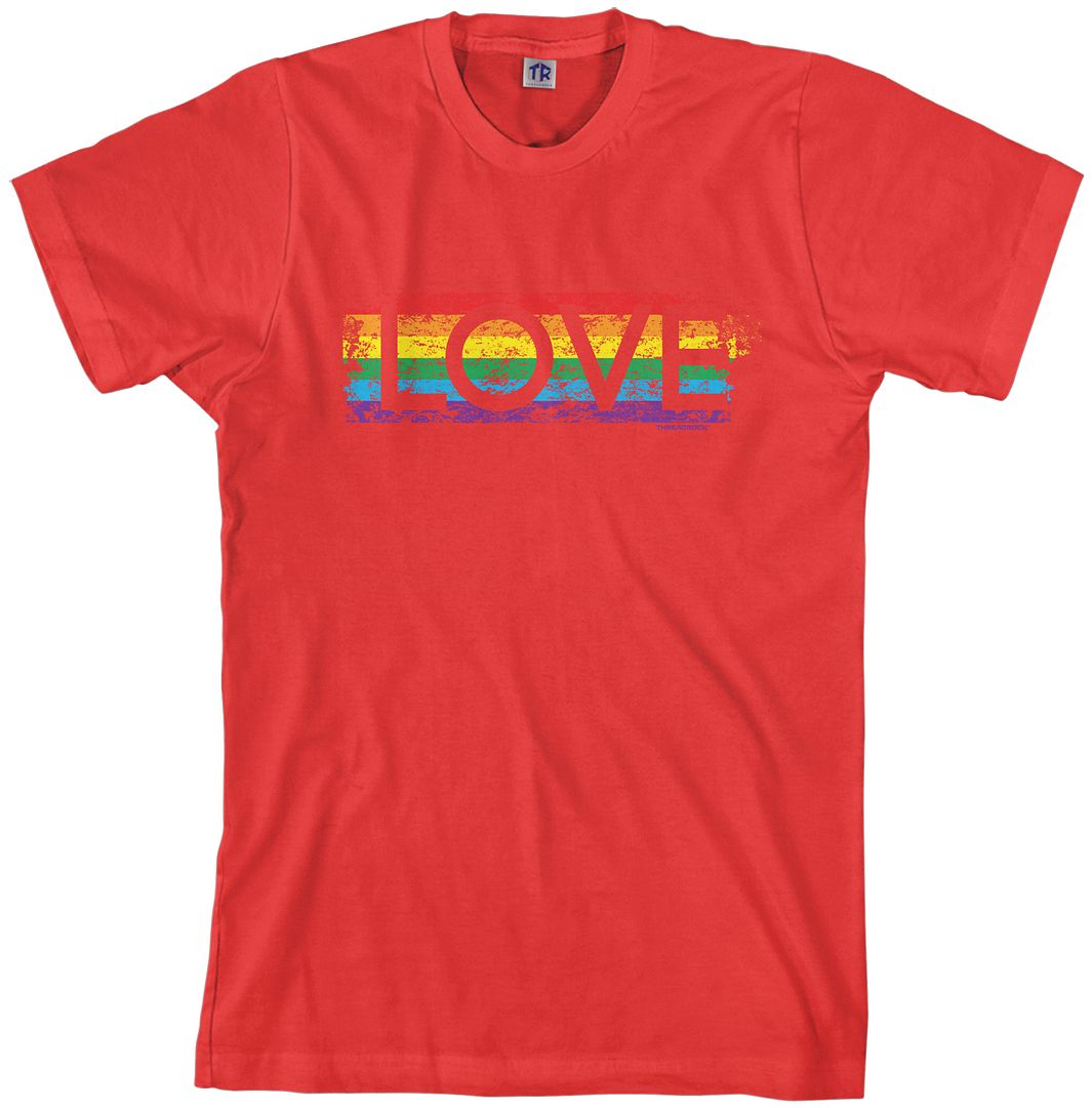 Threadrock Mens Gay Pride Rainbow Love T Shirt Lesbian Lgbt Ebay